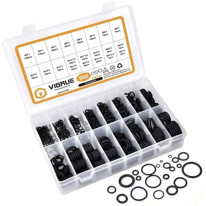 960PCS Joints Toriques Kit, 18 Tailles étanchéité Joints de rondelles ...