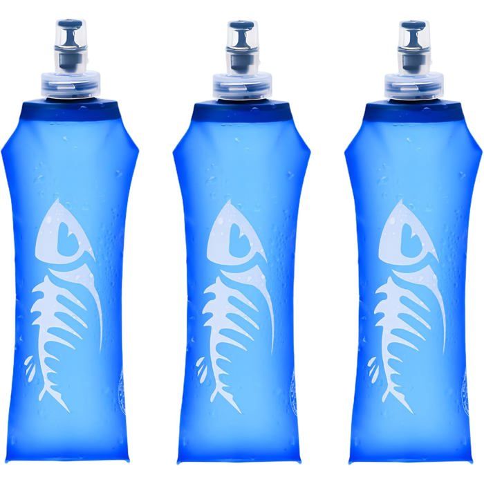 Gourde Souple, Flasque Running de 500 ML, 3 Pièces Gourde Souple ...