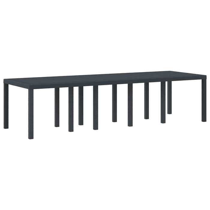 （Anthracite）Table de jardin Aspect Bois 4 places - Anthracite ...
