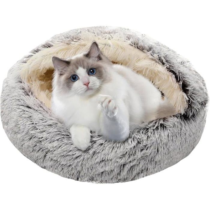 Lit Apaisant pour Chat et Petit Chien, Lit Rond pour Chat, Lit pour ...