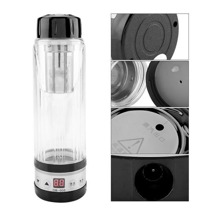 Bouilloire électrique pour voiture 12V / 24V 95W 420ml Tasse de voyage électrique chauffée Noir ...