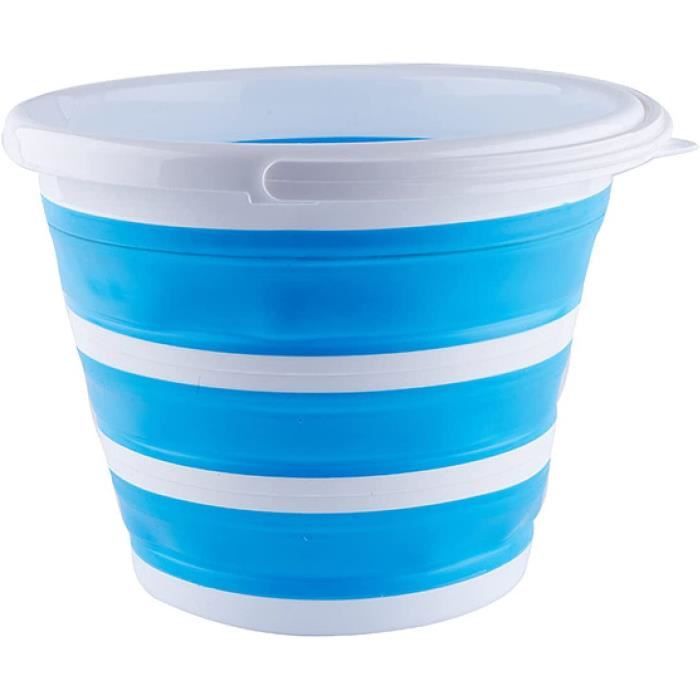 Seau pliable de grande capacité 10L seau extérieur seau de lavage de voiture seau de pêche seau ...