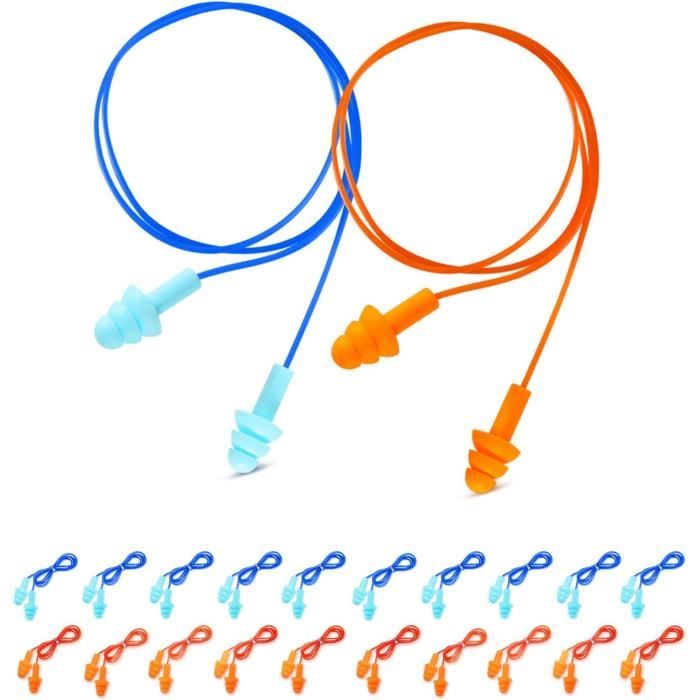 20 Paires Bouchons D'Oreilles En Silicone -Bouchons D'Oreilles ...