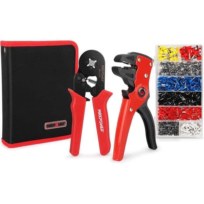 Kit Pince a sertir Electrique 1200 Terminals Cosses a Sertir 0.25-10mm² ...