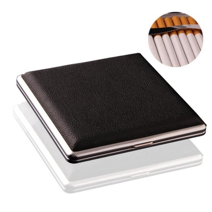 Boîte à cigarettes en cuir pour hommes, 20 bâtonnets, étui à cigares ...