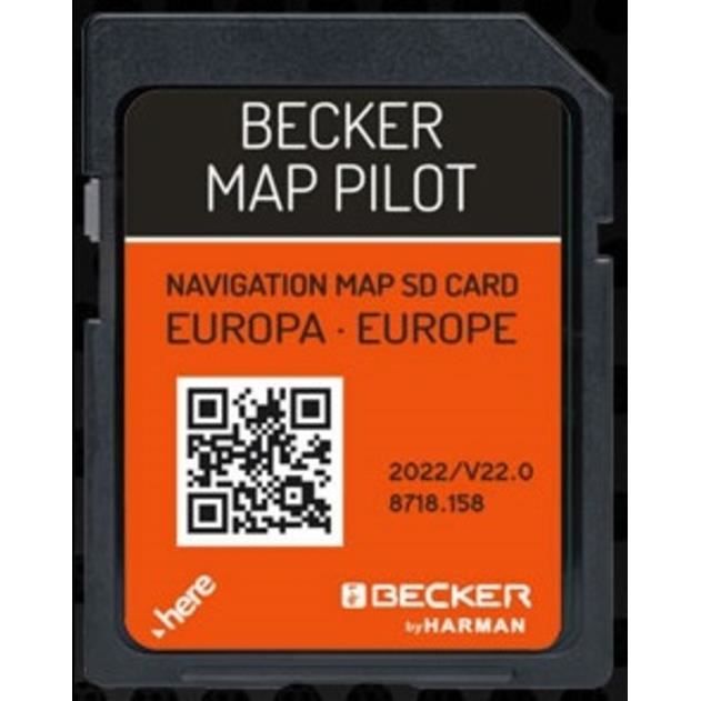 Carte SD GPS Europe v22 2022 compatible avec Mercedes Becker Map Pilot ...