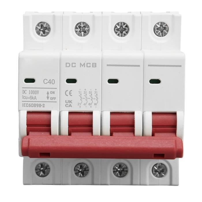 Cikonielf Disjoncteur CC 4P 4P DC Disjoncteur Arc Extinction Rapide Découplage Miniature ...