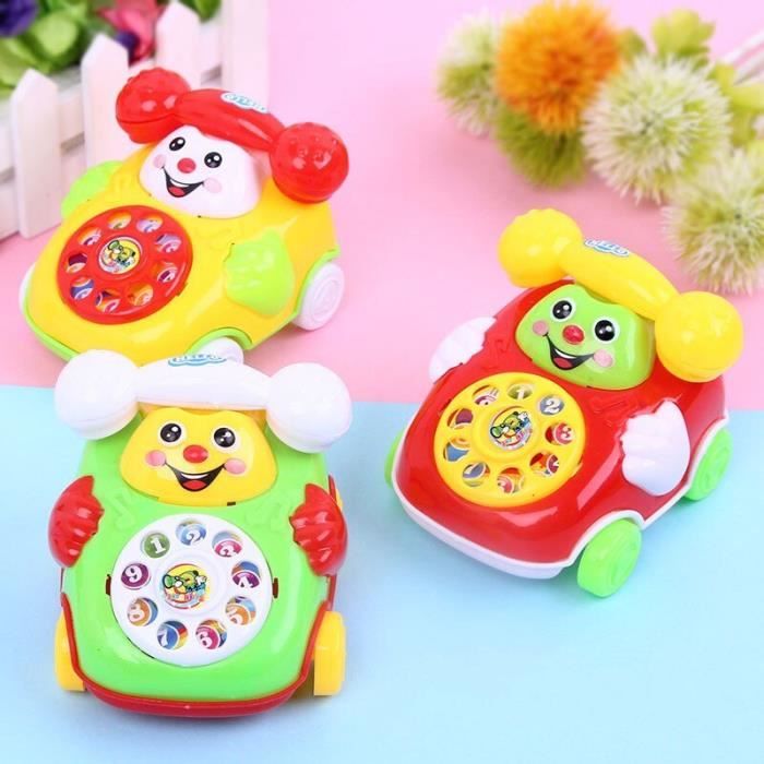 Poupon EGUD0 Clockwork Toys Baby Simulation Phone Toys Cartoon Pull ...