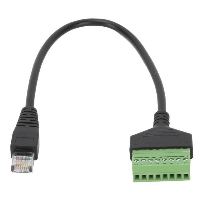 GOTOTOP Câble RJ45 Câble Court en PVC RJ45 Prise Mâle vers Terminal ...