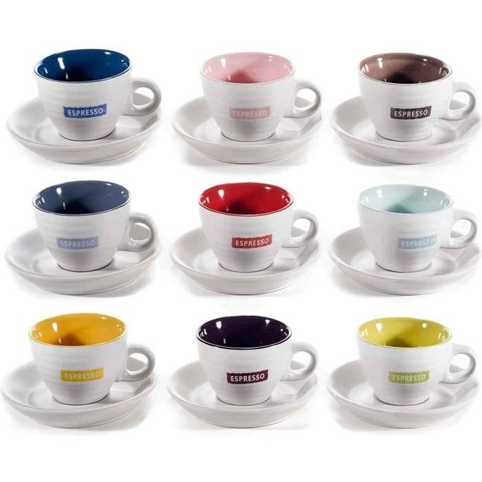Tasses à café expresso en Céramique.Lot de 9 tasses en céramique ...