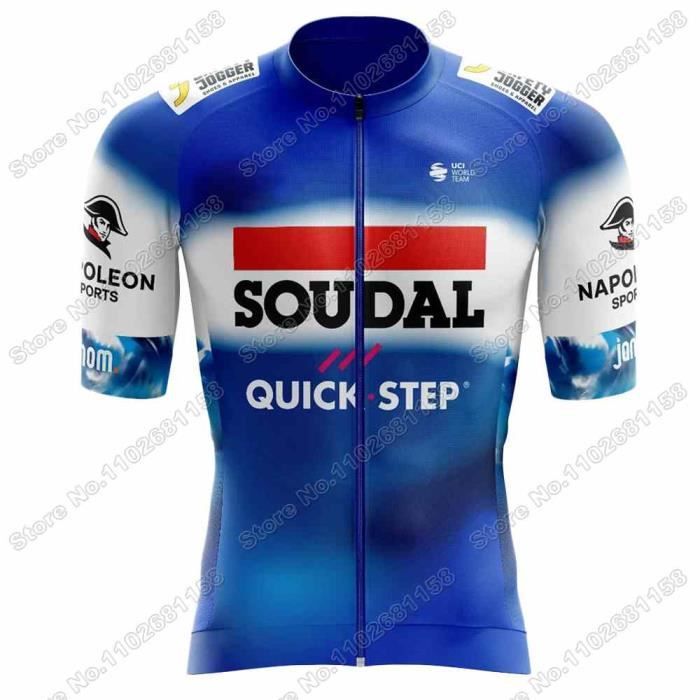 Maillot de cyclisme Soudal Quick Step 2024 Champion du monde pour homme ...