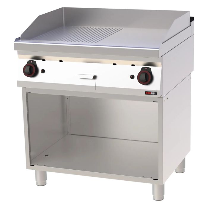 Plaque de cuisson 80x51 à gaz chromée combinée avec soubassement FTHRC ...