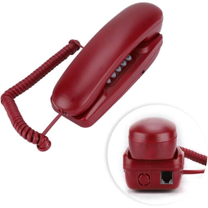 Téléphone Filaire, Téléphone Fixe Sans Affichage D'Identification De L'Appelant, Téléphone Mural ...