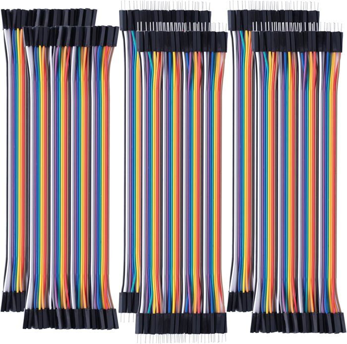 20CM 240PCS Breadboard Jumper Wires Dupont Câble Kit Mâle vers Femelle ...