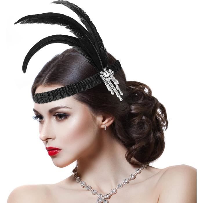 Plume Chapeaux Bandeau Flapper Coiffe Tête Porter Doux Et Confortable ...