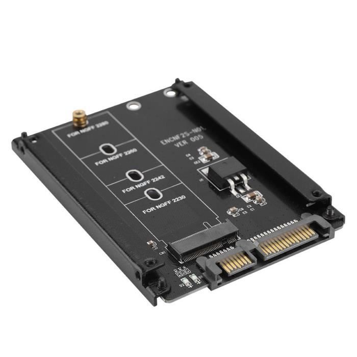 VINGVO Adaptateur M.2 NGFF vers SATA Adaptateur haute performance 22 broches M.2 NGFF vers SATA ...