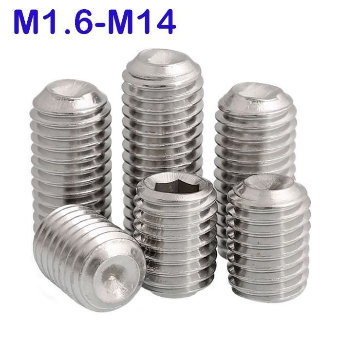M4-16mm -Jeu de vis à douille hexagonale en acier inoxydable, 10 pièces ...