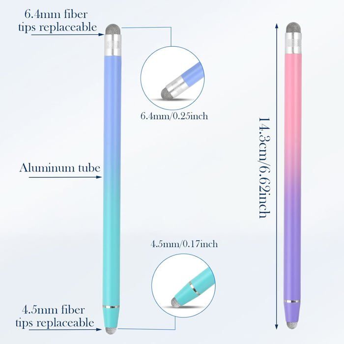 Stylet Pour Écran Tactile 2 En 1, Stylet Capacitif, Haute Sensibilité ...