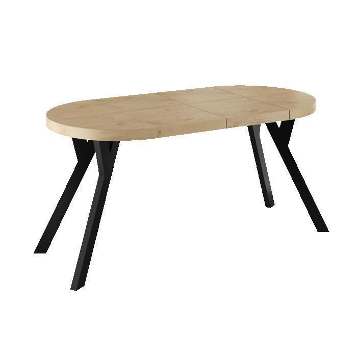Table Ronde décor LANCELOT – Extensible 100 - 200 cm -6 à 12 pers ...