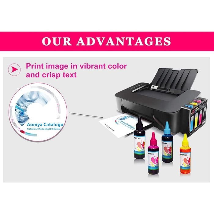 Kit D'Encre De Recharge Universel 400 Ml Pour Imprimantes Hp Canon ...