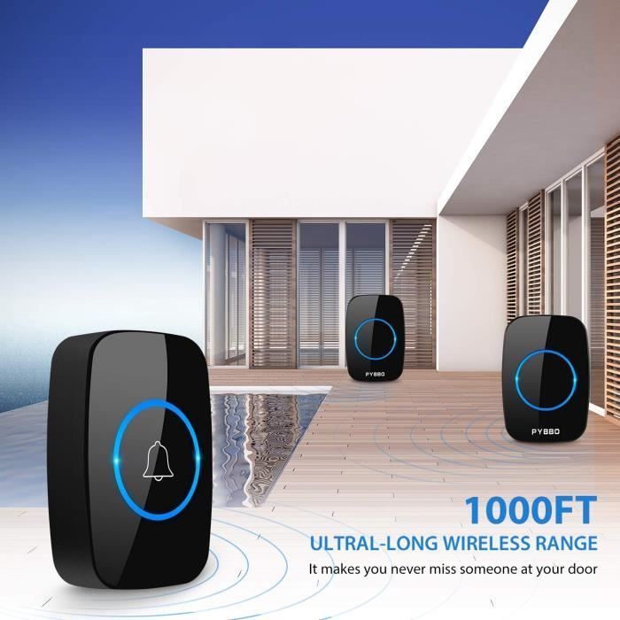 Sonnette De Porte Sans Fil, Résistante À L'Eau, Longue Portée, Aspect ...