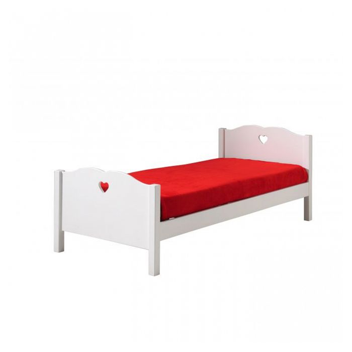 Meuble de chambre enfant - Vipack - Amori - Bois Blanc - Lit classique ...