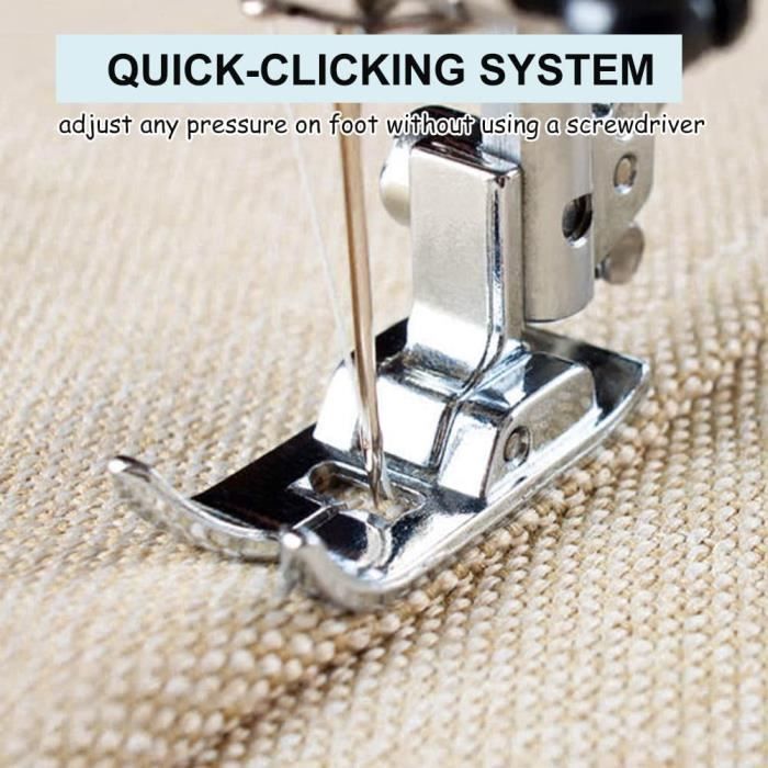 Pied de biche Zig zag,Pied Presseur Universel,Pied Presseur pour Machine à Coudre,Coudre Pied-de ...