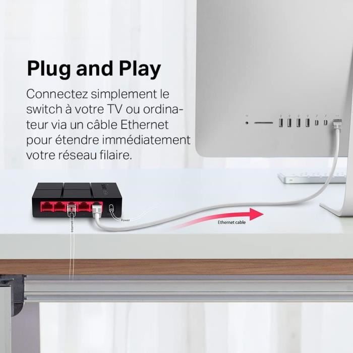Switch Ethernet Gigabit 5 Ports - Mercusys - MS105G - Auto-Negotiation ...