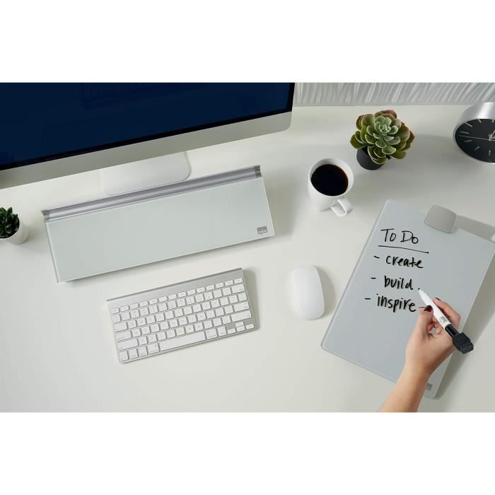 Mini Tableau Blanc Chevalet Portable, Surface En Verre Effaçable À Sec ...