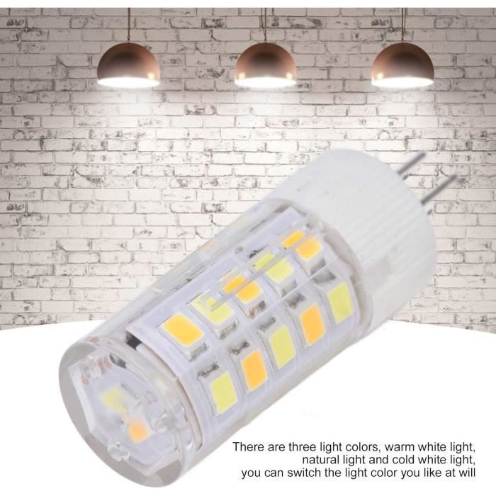 Lot De 6 Ampoules Led G4, 3 Couleurs De Lumière 220V, Petite Ampoule De ...