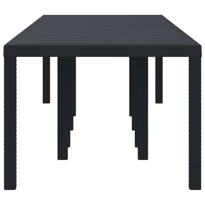 （Anthracite）Table de jardin Aspect Bois 4 places - Anthracite ...