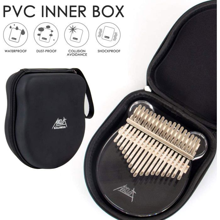 Kalimba AKLOT 17 Touches Transparent Panda Acrylique Piano à Pouce ...