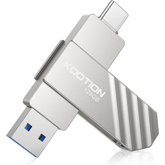 Cle USB 128 GO Clé USB C 3.2 Clef USB 128Go OTG Jusqu'à 500MB/s 2-en-1 Double Connecteurs ...