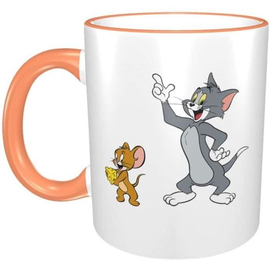 Tasse en céramique - Tom Jerry - DIY mug - Orange - Rectangulaire ...