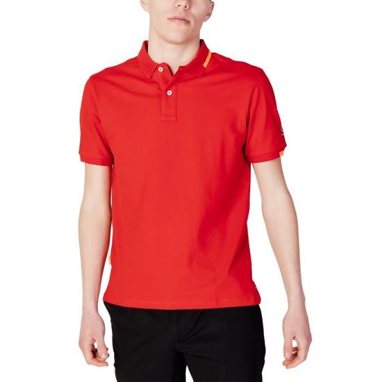 Polo Homme - SUNS - Rouge - Coton - Été - Col polo - Manches courtes ...