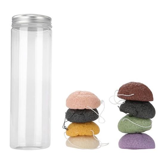 Flutter rond 8pcs Couleur Type rond Wash Face Flutter ponges naturelles ...