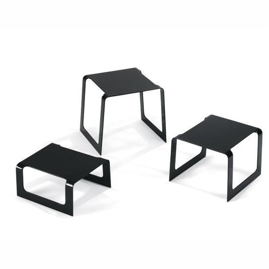 Socle Carré Inox Angles Arrondis - Lot de 3 - Pujadas - Noir - l1- L1 ...