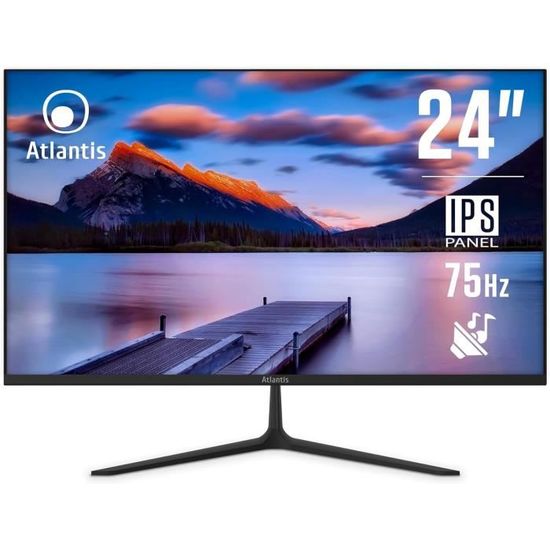 Moniteur 24 Pouces, Écran 24" Ips 75Hz, Full Hd 1920X1080, Vga Hdmi Dp ...