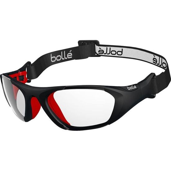 Bollé Baller Black and Red Strap 59 Clear PC Platinum Lunettes sport ...