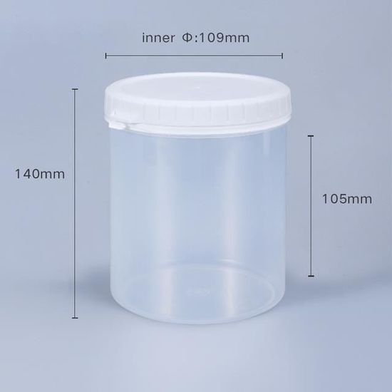 BOCAUX DE CONSERVATION,clear-C--Bocal en plastique à large bouche de ...