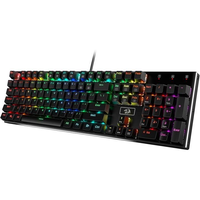 LED Clavier Gaming Mécanique USB Clavier Rétro-éclairé de Jeux avec ...