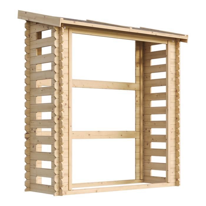 Abri à bûches -l86xL184xH200 cm/ 0.9 m2 - Abri De Stockage Du Bois et range bûches extérieur ...