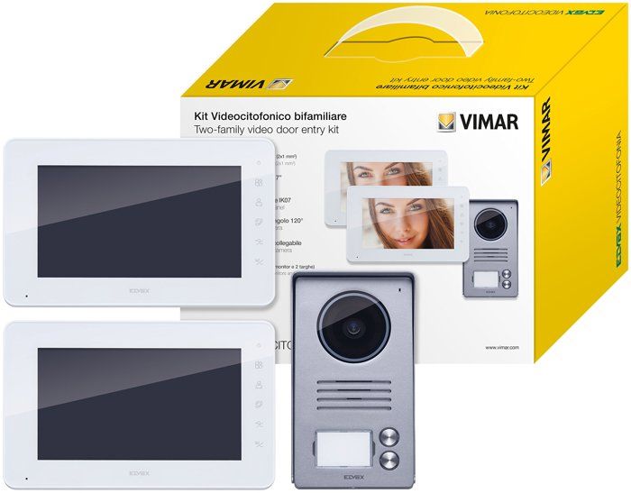 Kit portier-video - Vimar - K40991 - 2 moniteurs - FHD 1080p ...