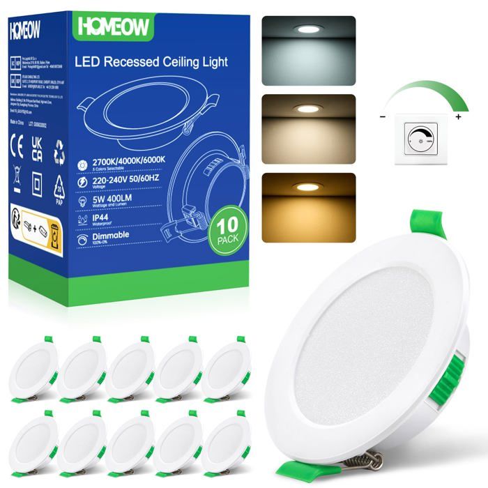 Spot LED Encastrable Dimmable 5W, Spot LED Encastrable 68mm-78mm ...