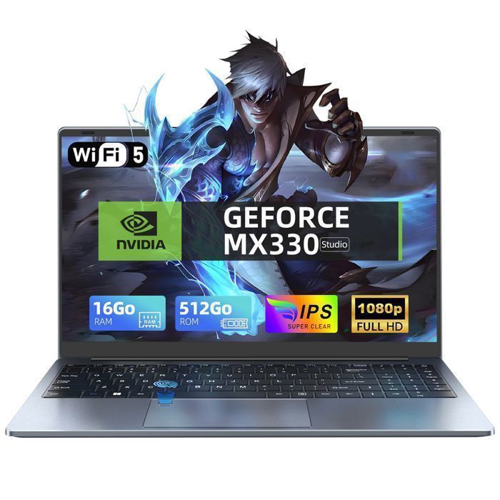 15.6'' PC portable-NVIDIA GeForce MX330-Intel Alder Lake N95((Jusqu'à 3 ...