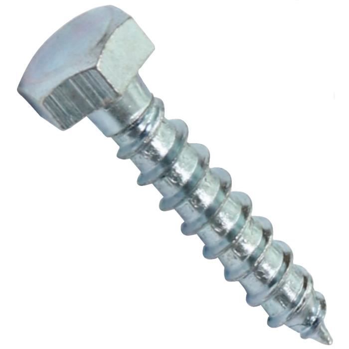 AERZETIX - Lot de 50 - Vis à bois Tirefond tête Hexagonale 13mm ...