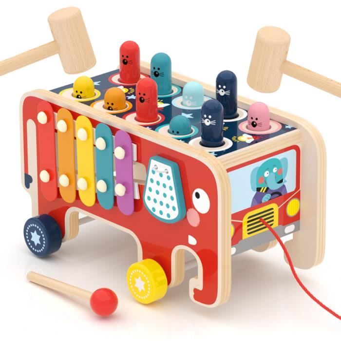 Jouet Montessori, Jouet de Martelage en Bois avec Xylophone Chasse ...