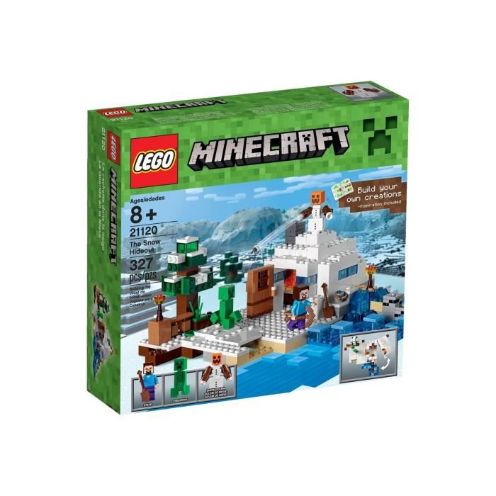 LEGO Minecraft 21120 The Snow Hideout - Cdiscount Jeux - Jouets