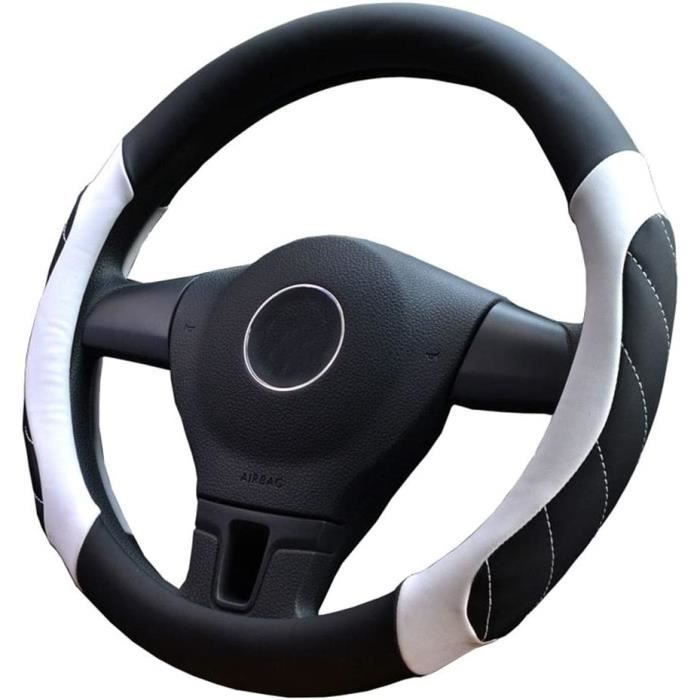 Tresse Cuir Fibre Douce Sur Volant Couvre-volant Voiture À Aiguille ...