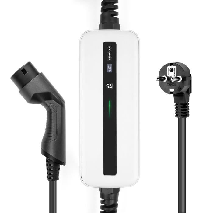 10 / 16A Chargeur EV portable Type 2 IEC 62196-2 EVSE Câble de charge ...
